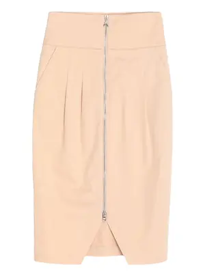 Patrizia Pepe Midi Pencil Skirt - Beige