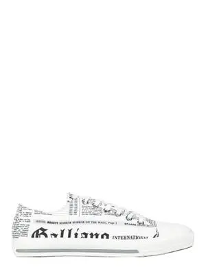 John Galliano Textile Sneakers - White