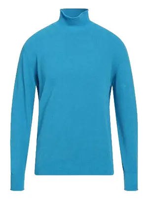 KANGRA Turtleneck In Merino Wool Blend Blue
