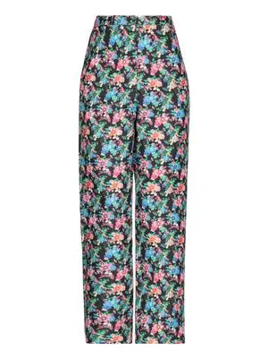 Rabanne Floral-print Straight-leg Pants - Black
