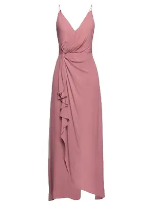 Atos Lombardini Maxi Georgette Dress Pastel Pink