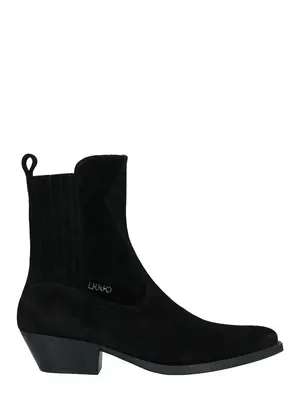 LIU •JO LIU •JO Suede Cowboy Ankle Boots Black