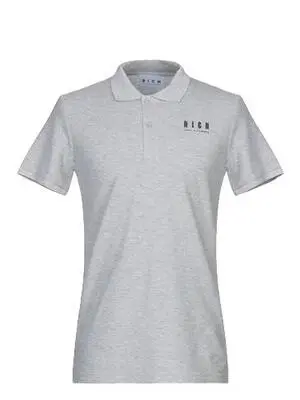 John Richmond Man Polo Shirt Grey Size S Cotton Grey