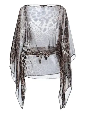 Roberto Cavalli Top Chiffon - Beige