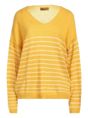 EBARRITO EBARRITO Striped V-Neck Sweater Yellow