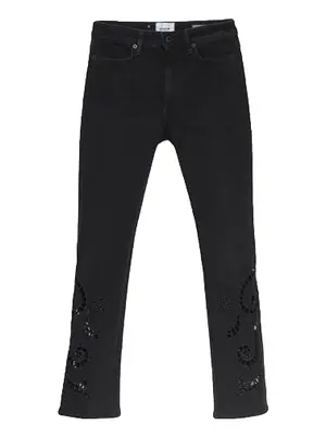 DONDUP Straight-leg Jeans With Embroidery - Black
