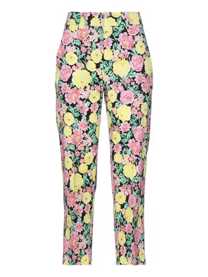 JUCCA Tapered Floral-Print Pants Black