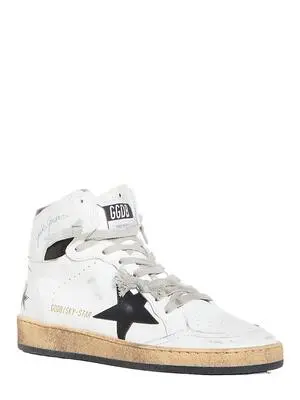 GOLDEN GOOSE Sky Star High-top Sneakers - White Black