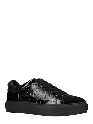 Kurt Geiger Laney Croc Embossed Sneakers - Black