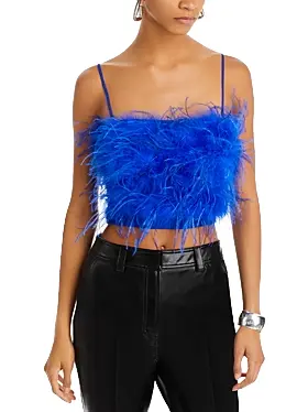 LUCY PARIS Lucy Paris Milly Feather Top Blue