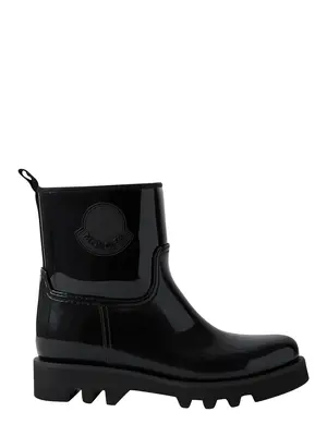 Moncler Ginette Glossed-rubber Rain Boots - Black