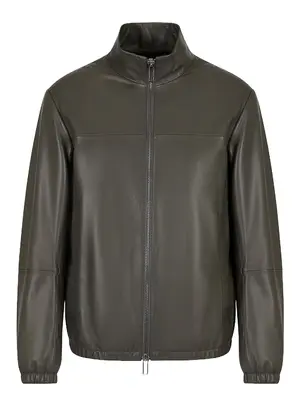 Emporio Armani Emporio Armani Semi-Aniline Nappa Lambskin Blouson Green