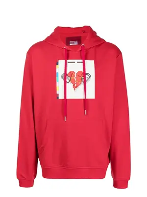 MOSTLY HEARD RARELY SEEN 8-BIT No More Heartbreaks' Long-sleeve Hoodie - Red