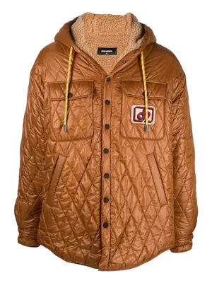 Dsquared2 Logo-patch Quilted Jacket - Brown