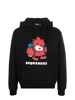 Dsquared2 Logo-print Hoodie - Black