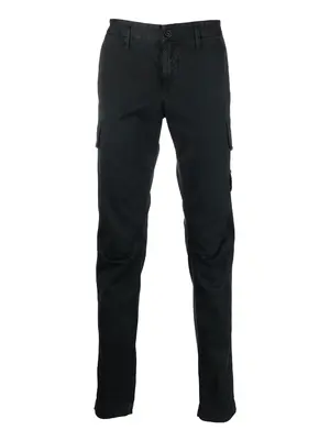 Stone Island Compass-patch Cargo Trousers - Black