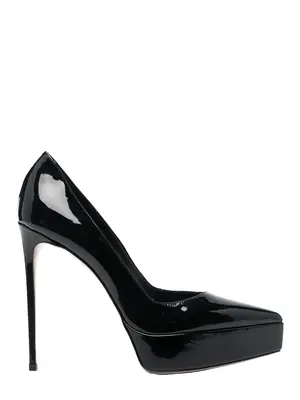 LE SILLA 140mm Uma Patent-leather Platform Pumps - Black