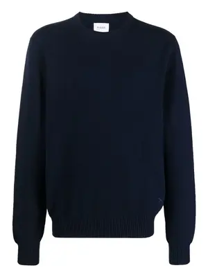 BARRIE B Label Cashmere Jumper - Blue