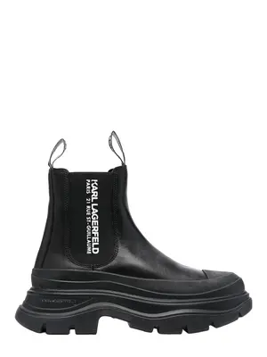 Karl Lagerfeld Logo-print Chelsea Boots - Black