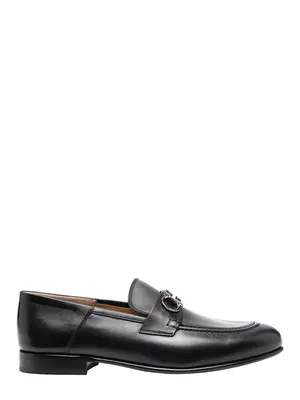 FERRAGAMO 20mm Ottone Gancini-buckle Loafers - Black