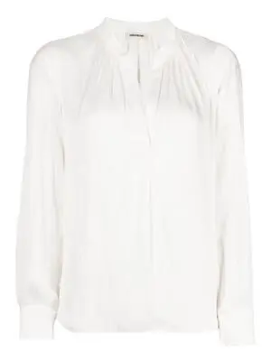 ZADIG&VOLTAIRE Long-Sleeve Gathered-Detail Blouse