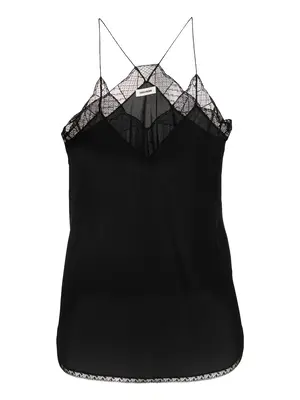 Zadig&Voltaire Lace Trim Top - Black