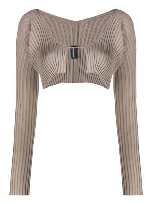 Jacquemus La Maille Pralu Cropped Cardigan - Neutrals
