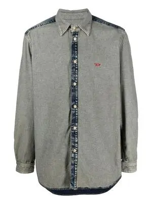 DIESEL Inside-out Effect Denim Shirt - Blue
