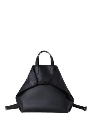 Akris Ai Medium Leather Backpack - Black