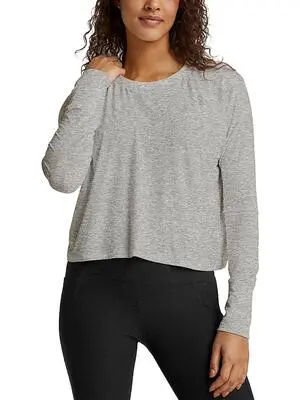 Beyond Yoga Featherweight Daydreamer Pullover - Silver Mist