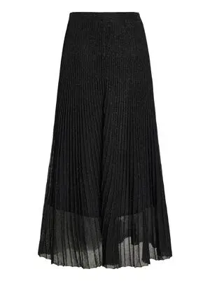 Proenza Schouler Metallic Pleated Maxi Skirt - Black