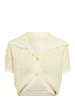 Jacquemus Le Cardigan Campana Cropped Sweater - White