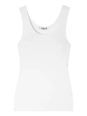 CDLP Ribbed Tencel™ Lyocell-blend Tank - White