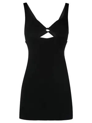 Ami Cut-out Detail Mini Dress - Black