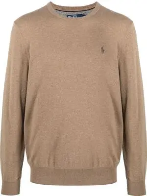 Polo Ralph Lauren Polo Pony-embroidered Wool Jumper - Brown