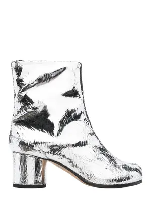 MAISON MARGIELA Tabi 60mm Mirror-Effect Ankle Boots Silver