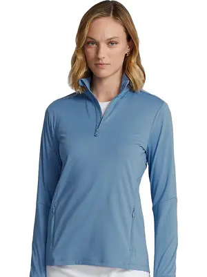 Ralph Lauren Ralph Lauren Stretch Jersey Quarter-Zip Pullover Hatteras Blue