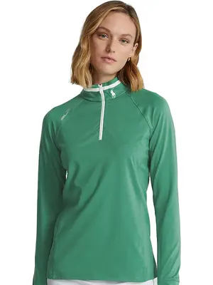 Ralph Lauren Ralph Lauren Stretch Jersey Quarter-Zip Pullover Raft Green/pure White