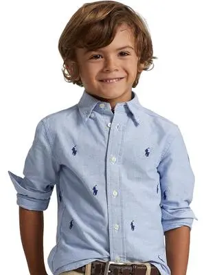 Ralph Lauren Polo Pony Cotton Oxford Shirt - Blue