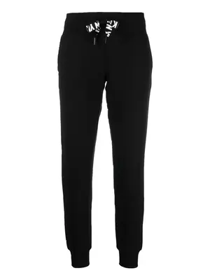 Dkny Logo-print Drawstring Track Pants - Black