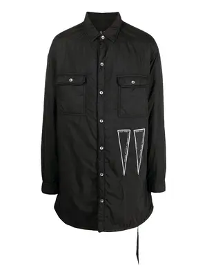 Rick Owens Long Shirt Jacket - Black