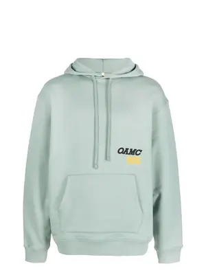 OAMC Logo Print Hoodie - Green