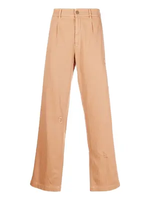 Palm Angels Ripped-detail Trousers - Neutrals