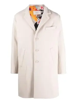 Herno Globe Single-breasted Coat - Neutrals