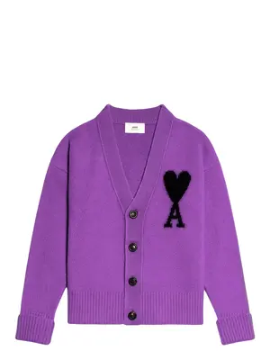 AMI Ami De Coeur Wool Cardigan