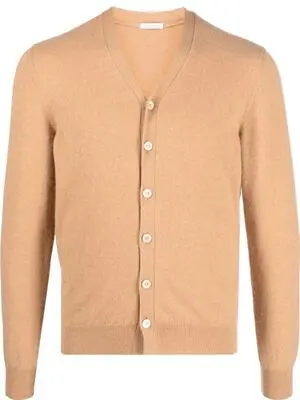Malo V-neck Cashmere Cardigan - Brown