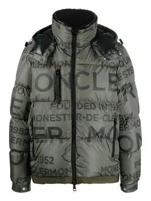 Moncler Logo-print Padded Jacket - Green