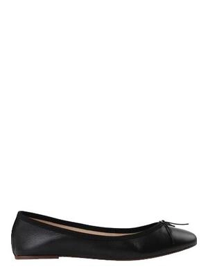 BALLERETTE BALLERETTE Soft Leather Ballet Flats With Bow Detailing Black