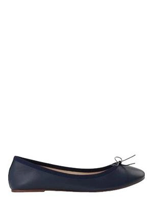 BALLERETTE BALLERETTE Soft Leather Ballet Flats With Bow Detailing Blue