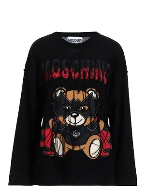 Moschino Sweater In Virgin Wool - Black